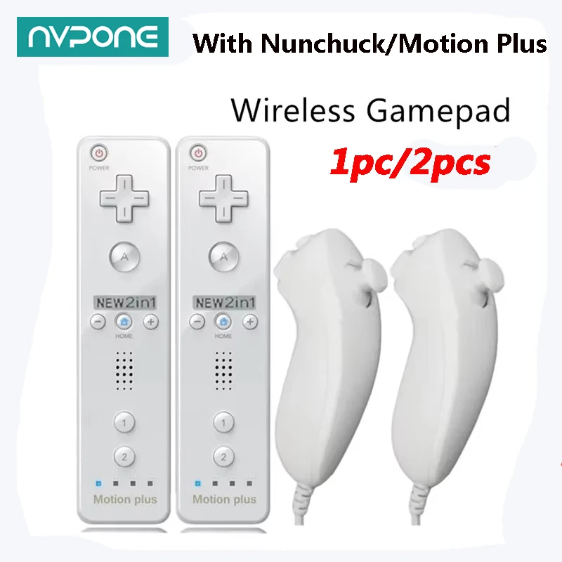 1-Set-2-Set-Remote-Controller-with-Nunchuck-Controller-for-Wii-Games ...