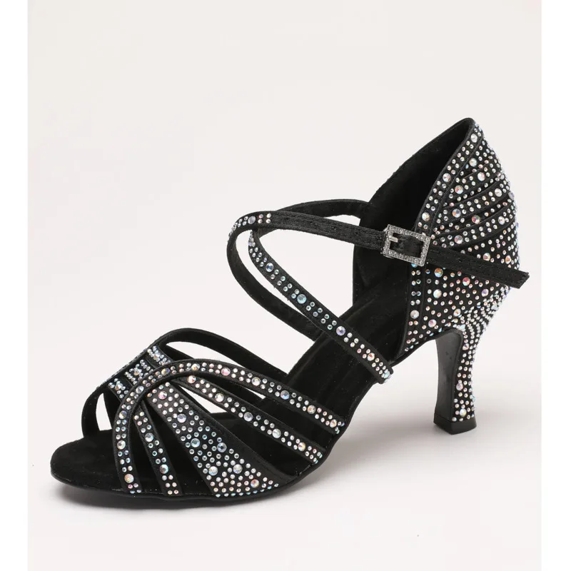 Dance-Satin-Glitter-Shoes-Women-Rhinestones-Latin-Dance-Shoes-Ballroom ...