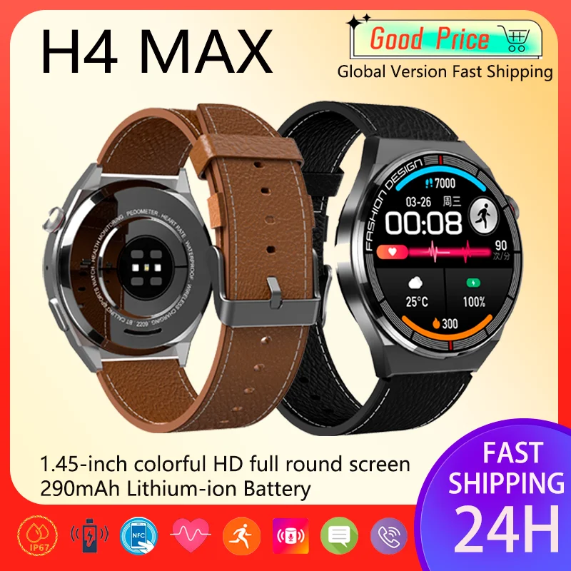 H4-MAX-Rel-gio-Inteligente-NFC-Neg-cios-Masculinos-Carregamento-Sem-Fio ...