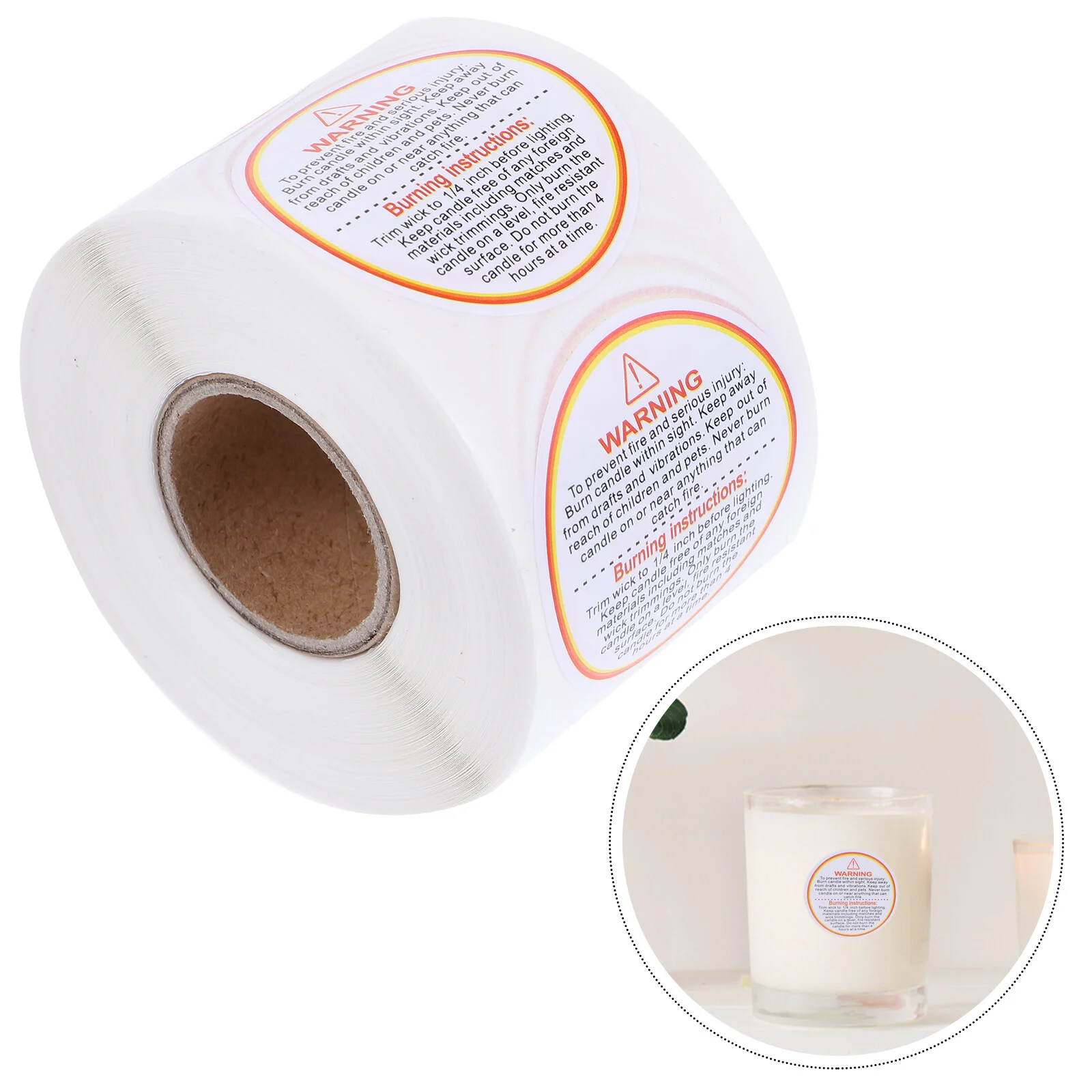 500 Db Figyelmeztető Matricák Matrica Ragasztó Kerek Gyertyák ...