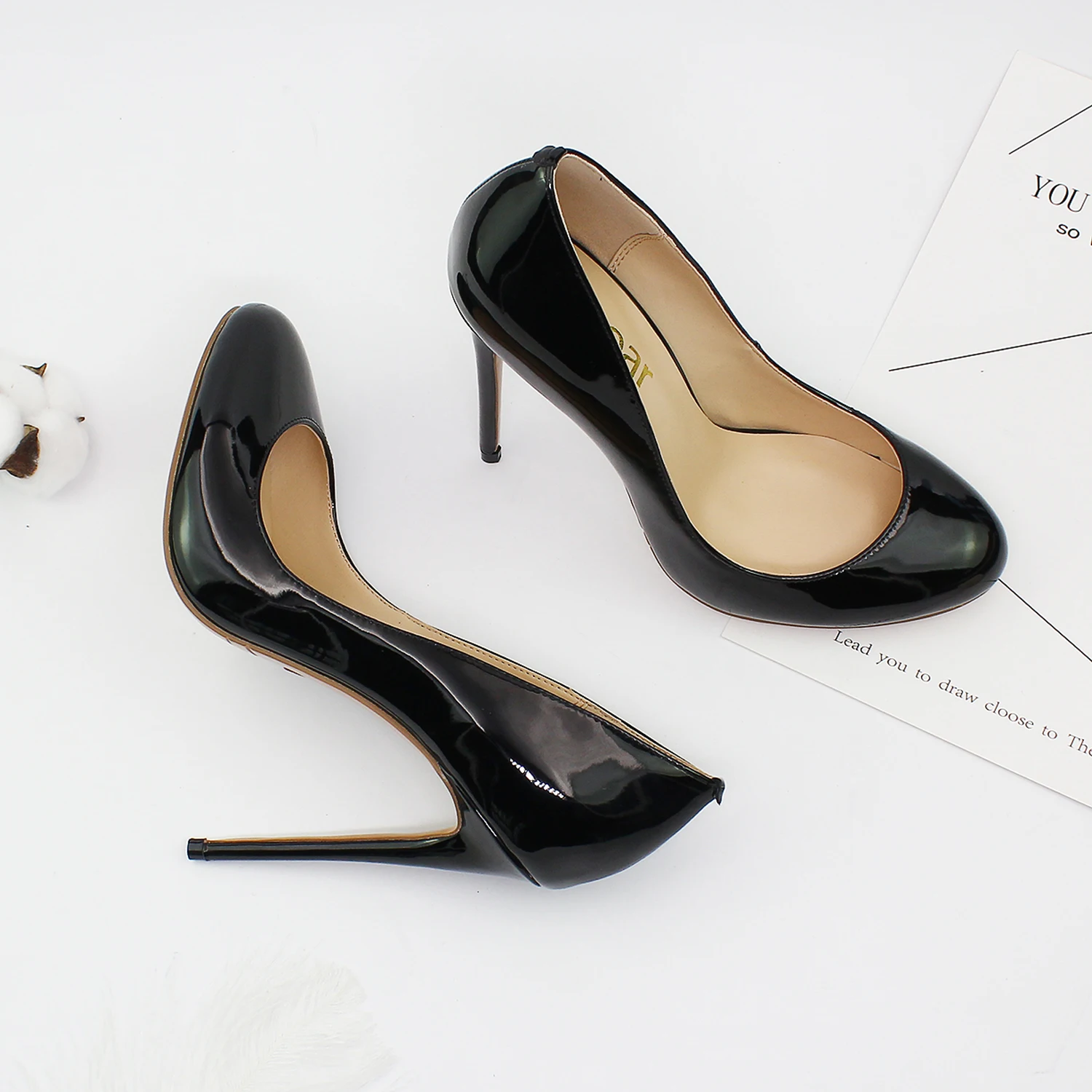 2024-New-Round-Toe-Stiletto-Heels-12cm-High-Heels-Women-s-Wedding ...