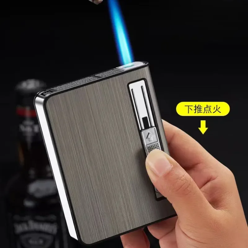 USB-New-Cigarette-Case-Lighter-Windproof-Can-Hold-10-Pieces-20-Pieces ...