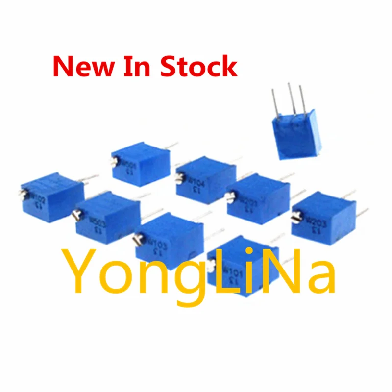 10-PCS-3266W-Trimpot-Trimmer-Potentiometer-100R-500R-1K-2K-5K-10K-20K ...