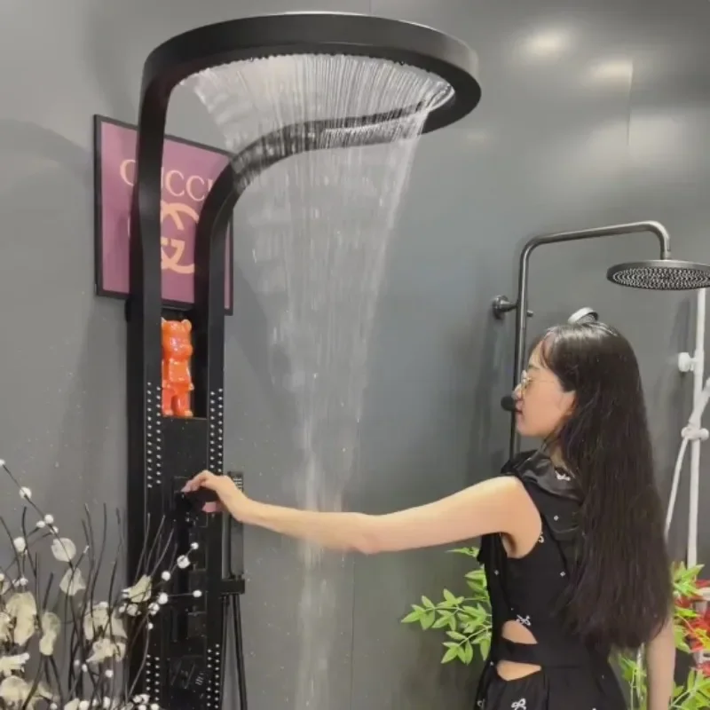 Sistema-De-Conjunto-De-Cabe-a-De-Chuveiro-De-Cachoeira-De-Parede-painel-De-Banheiro ...