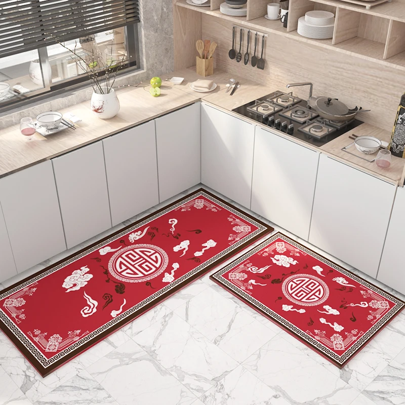New Chinese Style Kitchen Floor Mats Non-slip Absorbent Pads Home ...