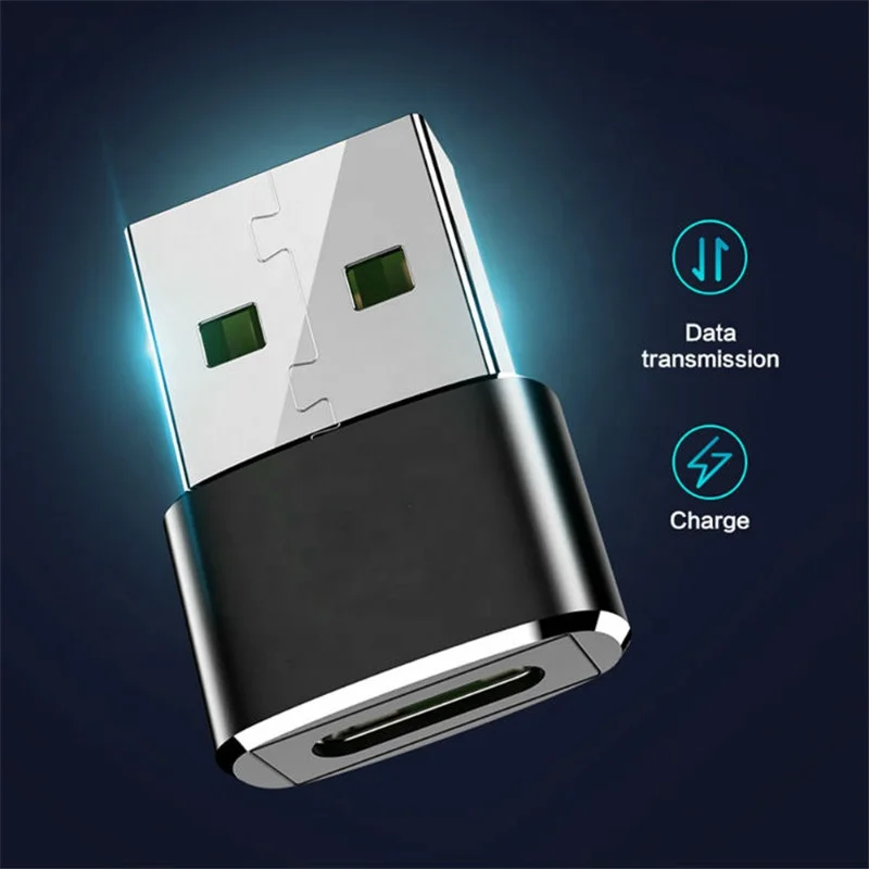 ADAPTATEUR RESEAU,Rose gold--connecteurs USB A mâle vers Type C femelle ...