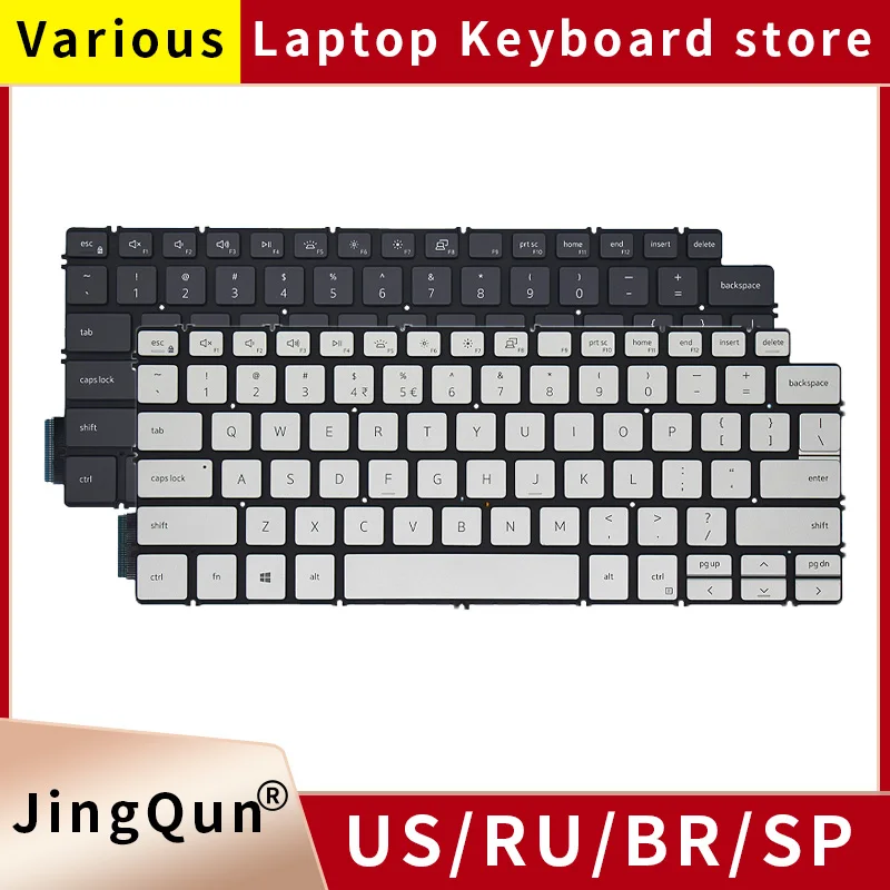 Original US/Brazil Russian Laptop Keyboard For Dell Latitude 3301 3410 ...
