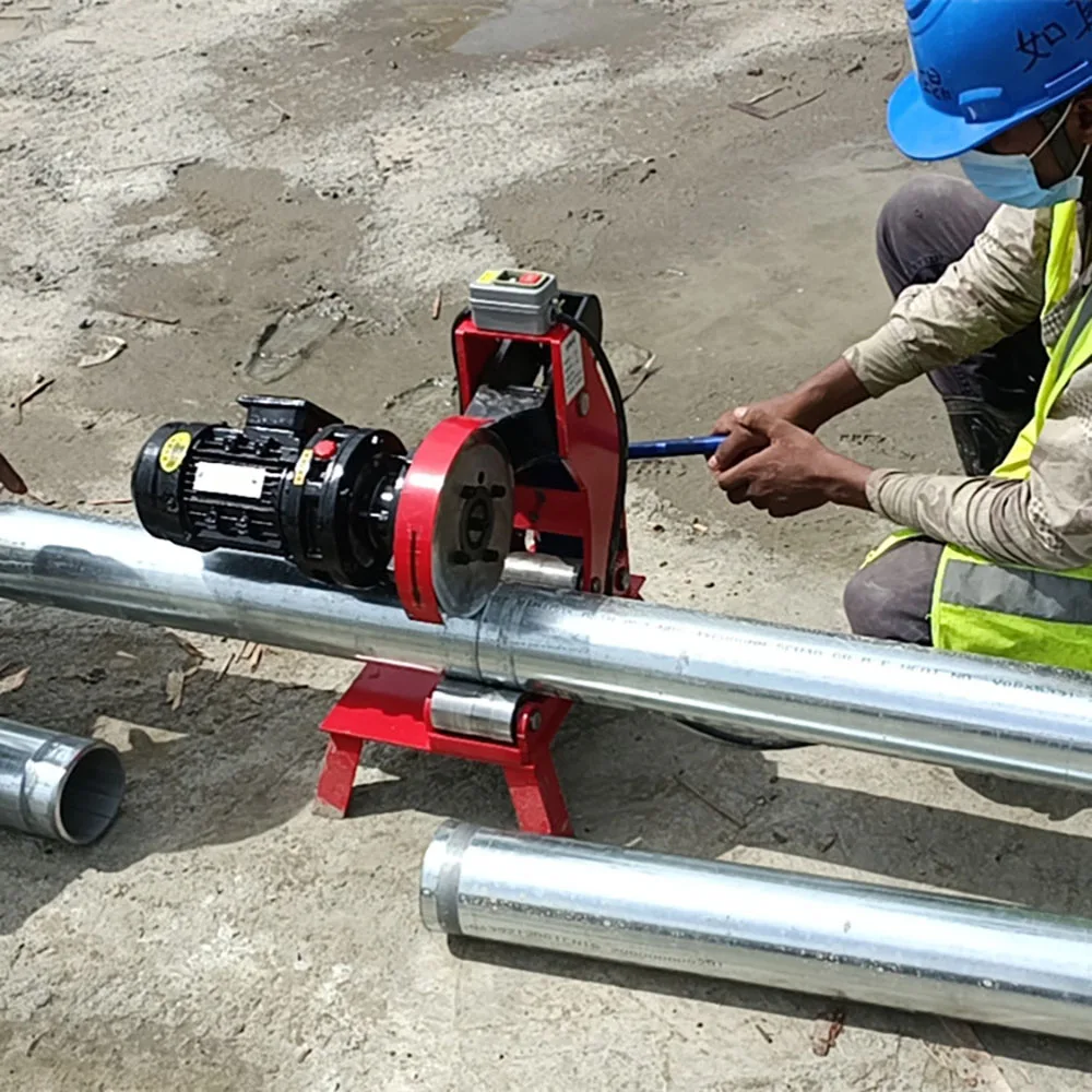 Red-Pipe-Cutting-Machine-Range-76-219-Stainless-Steel-Pipe-Fire-Pipe ...