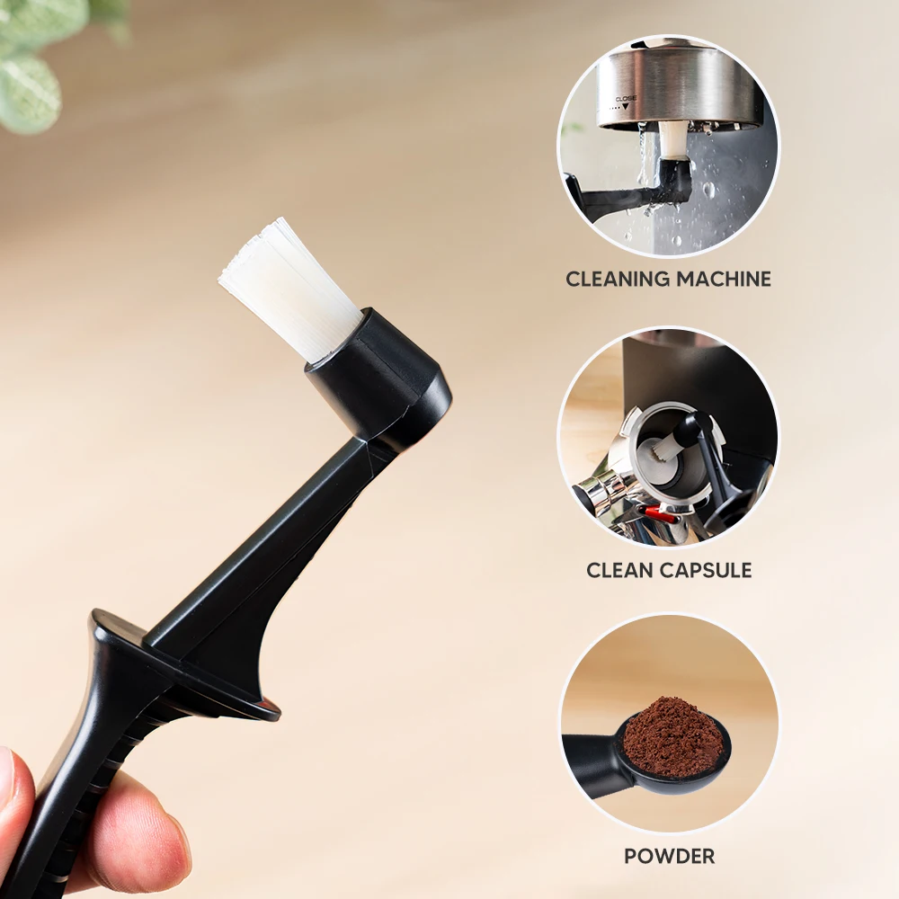 Coffee Dust Clean Brush with Spoon Espresso Machine Cleaning Brush ...