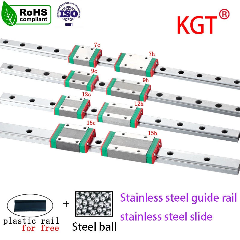 Stainless Steel Linear Guide Mgn7 Mgn12 Mgn15 Mgn9 Block 30mm To 1000mm Rail Carriage Cnc 3d ...