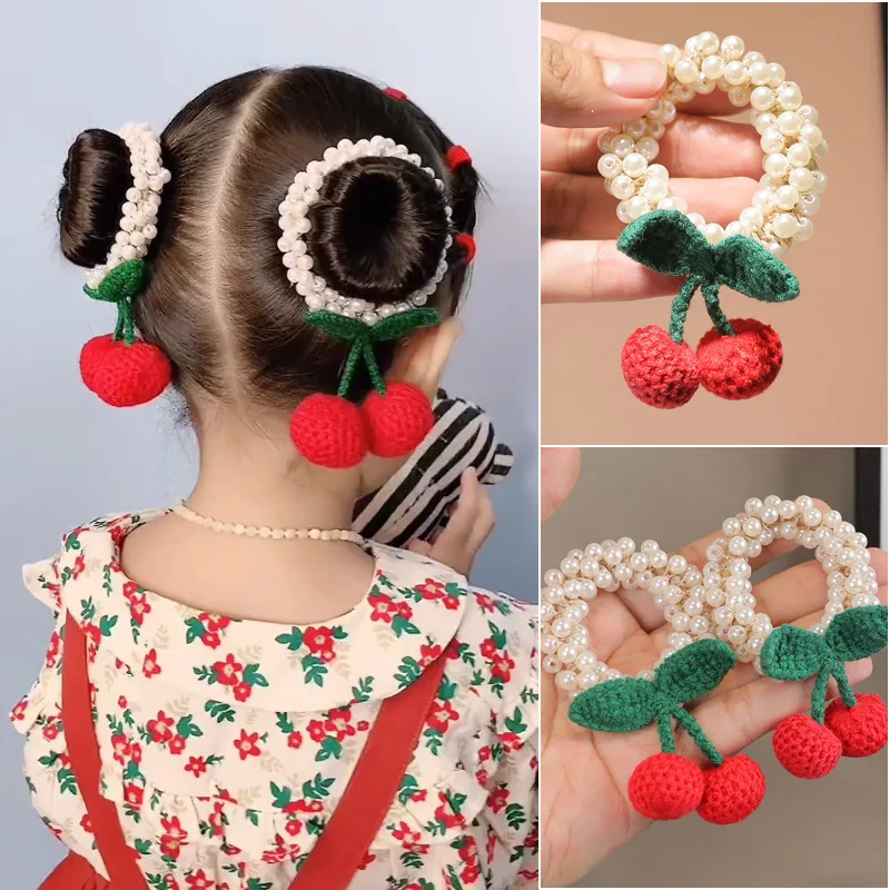 1PCS-Nette-S-e-Kirsche-M-dchen-Kinder-Elastische-Haar-B-nder-Kinder ...
