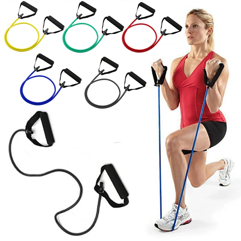 5-Levels-Resistance-Bands-with-Handles-Yoga-Pull-Rope-Elastic-Fitness ...