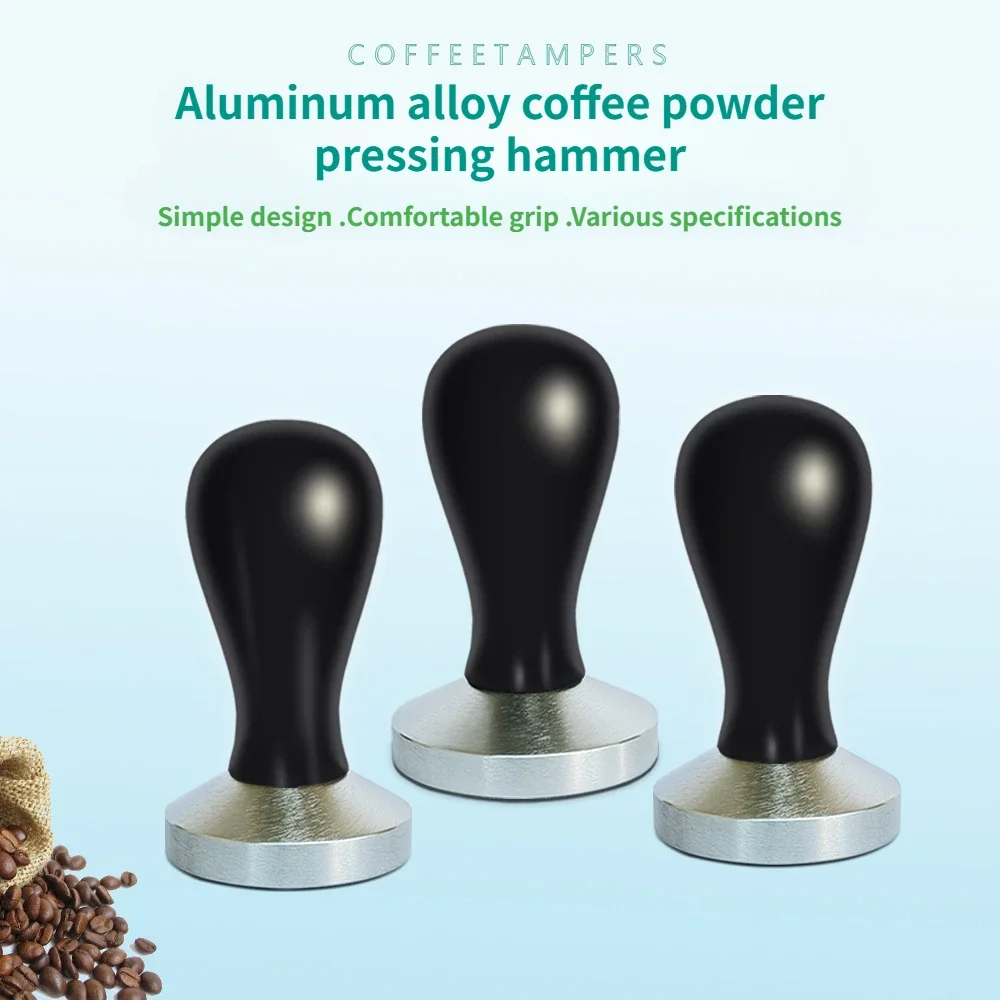 51mm-53mm-58mm-Coffee-Flat-Base-Coffee-Tampers-With-Wood-Handle-Powder ...