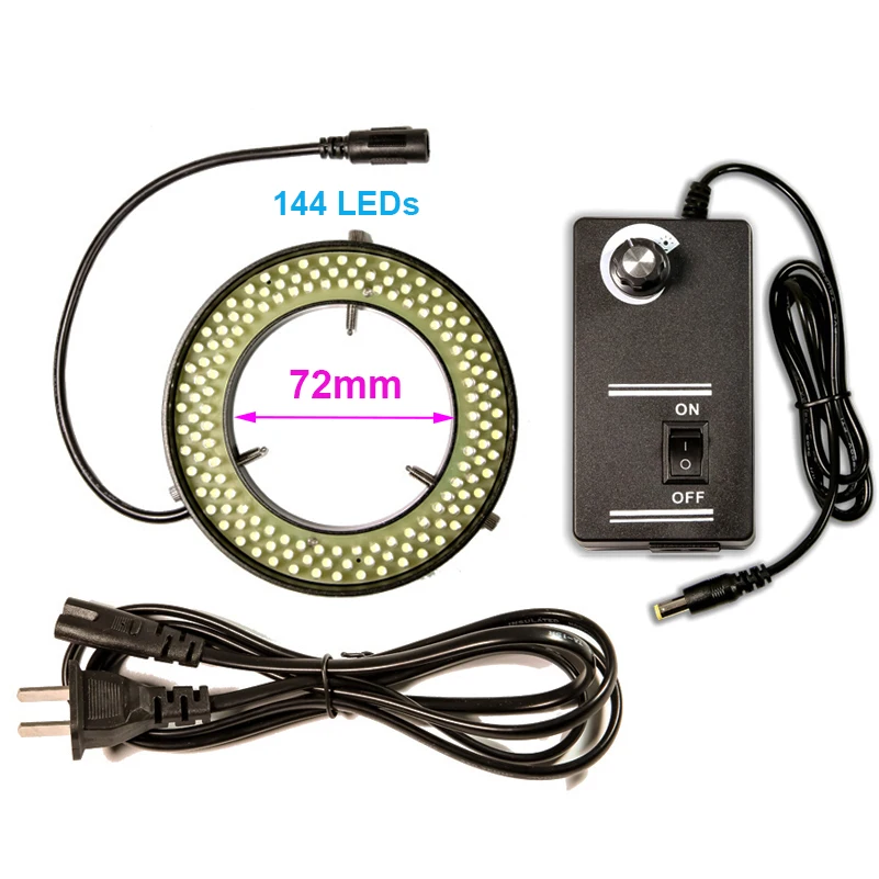 Lapsun 8000K 72-47mm Big Metal Shell 9W/10W 144 /152 LED Ring Light ...