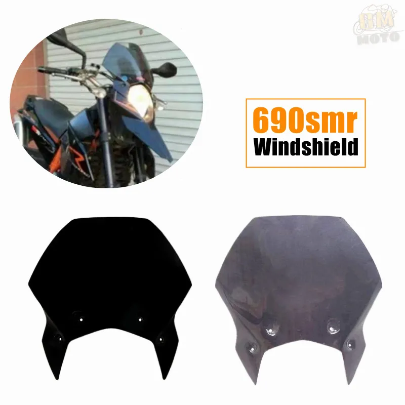 690-SM-SMR-Motorcycle-Plastic-Lens-Front-Windshield-Windscreen-Fit-For ...