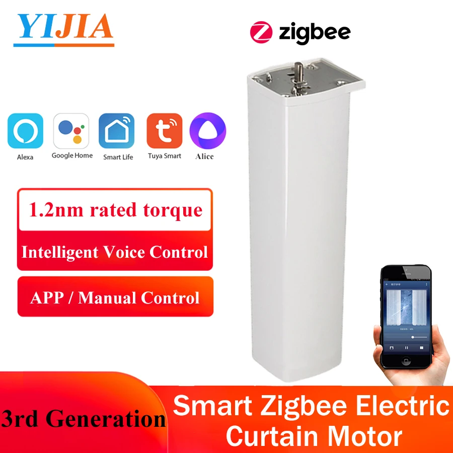 New Tuya 3rd Generation Zigbee Electric Curtain Motor Motorized Engine ...
