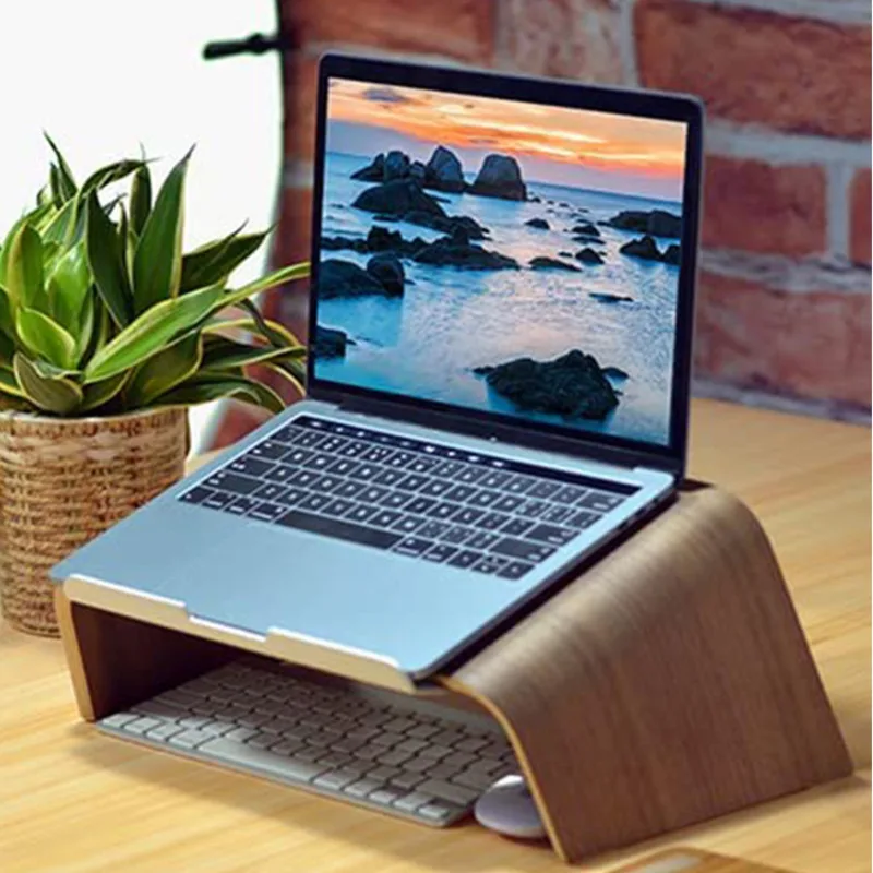 Walnut-Laptop-Table-Office-Furniture-Desktop-Bracket-Cushion-Raised ...