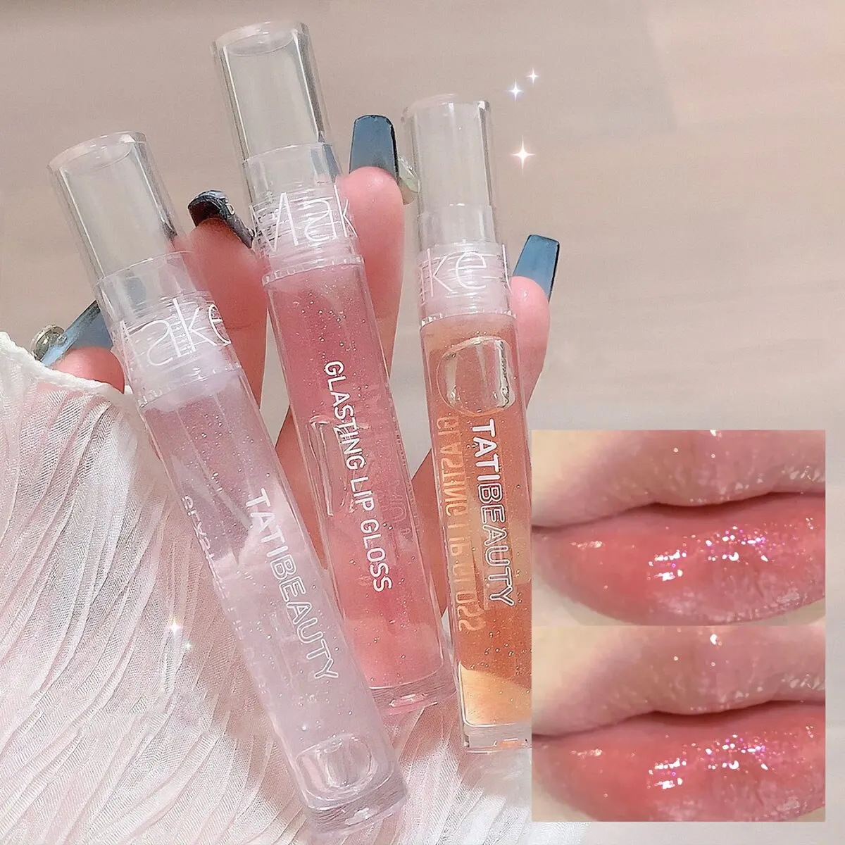 Lip Oil Uuny Transparent Water Gloss Lip Honey Female Moisturizing Lip ...