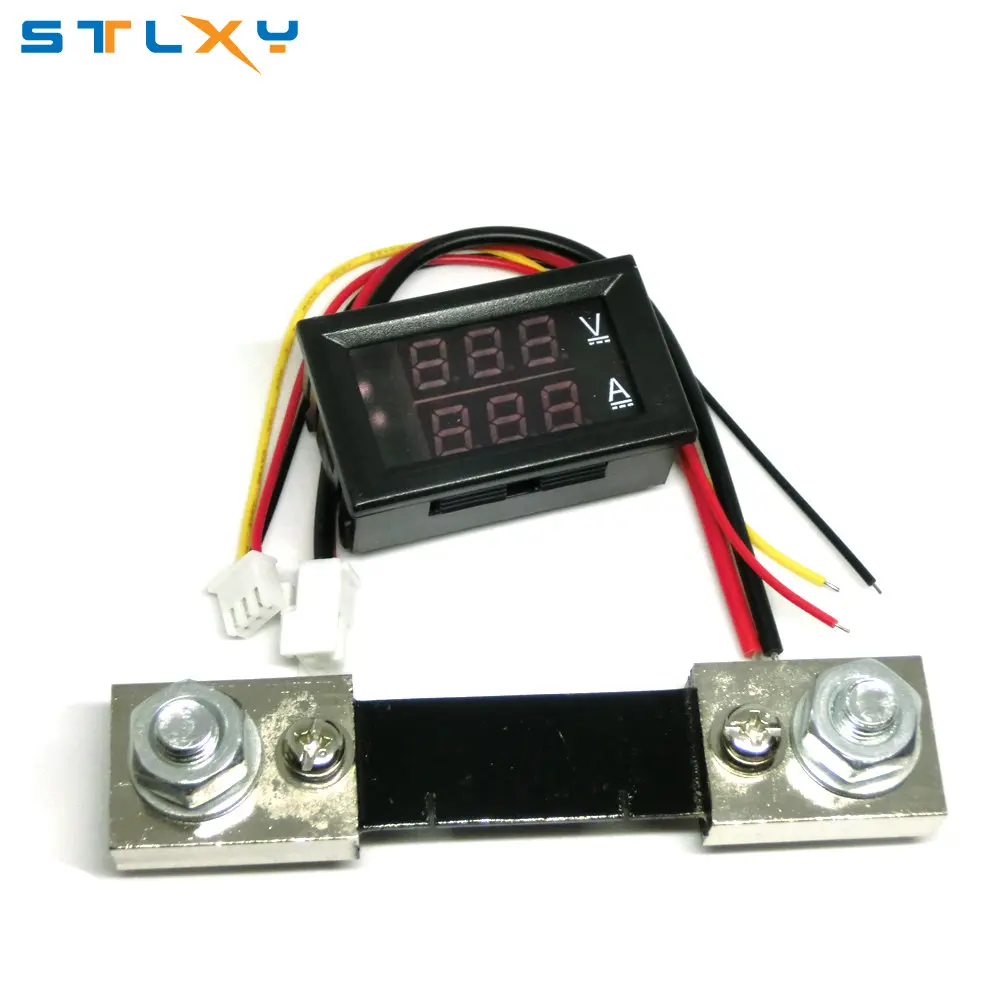 Mini-Volt-metro-e-Amper-metro-Digital-com-Dual-Display-LED-Painel-Tens ...