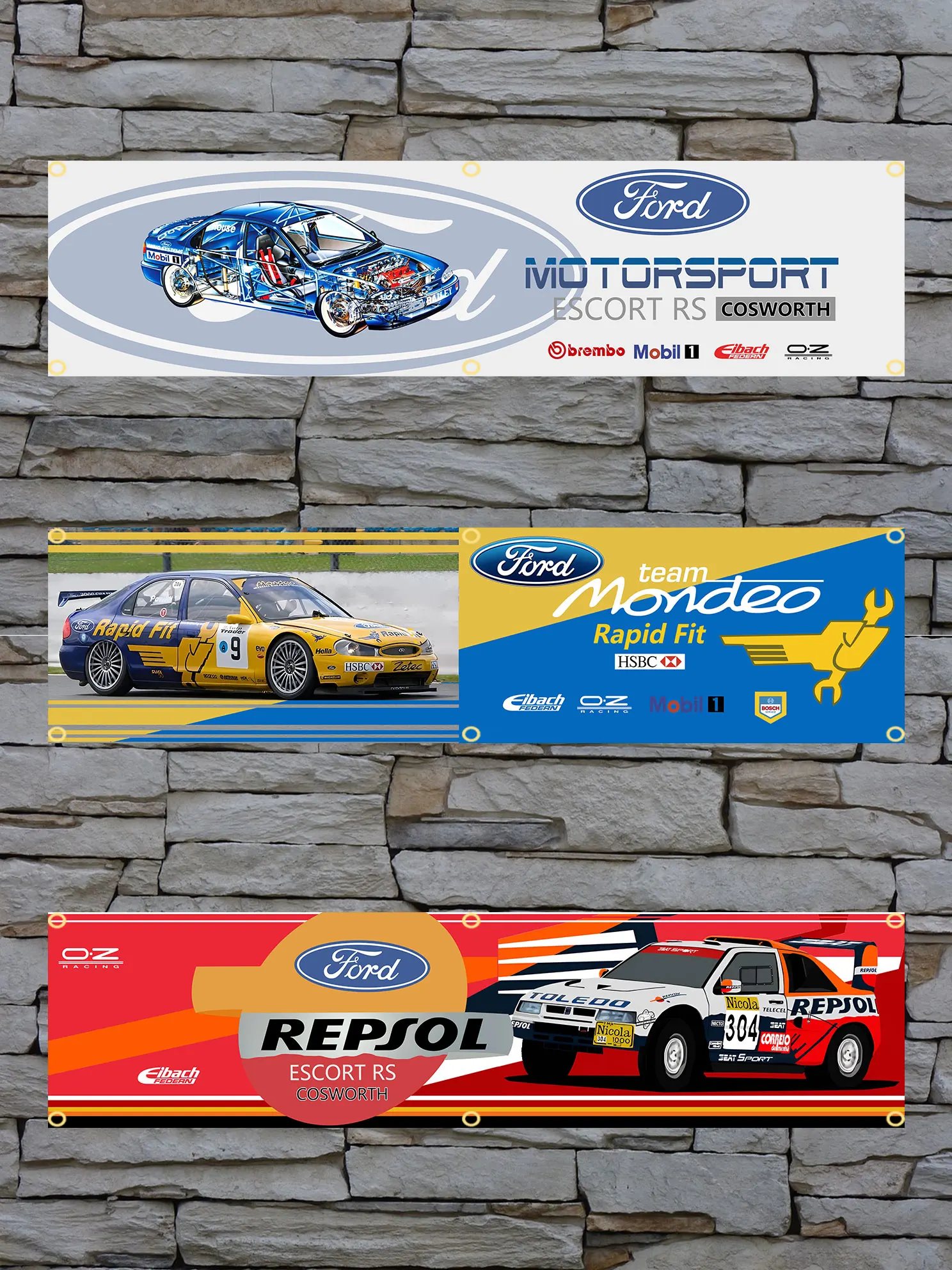 60x240cm-Fords-Racing-Show-Motoring-Workshop-Garage-Banners-Tapestry ...