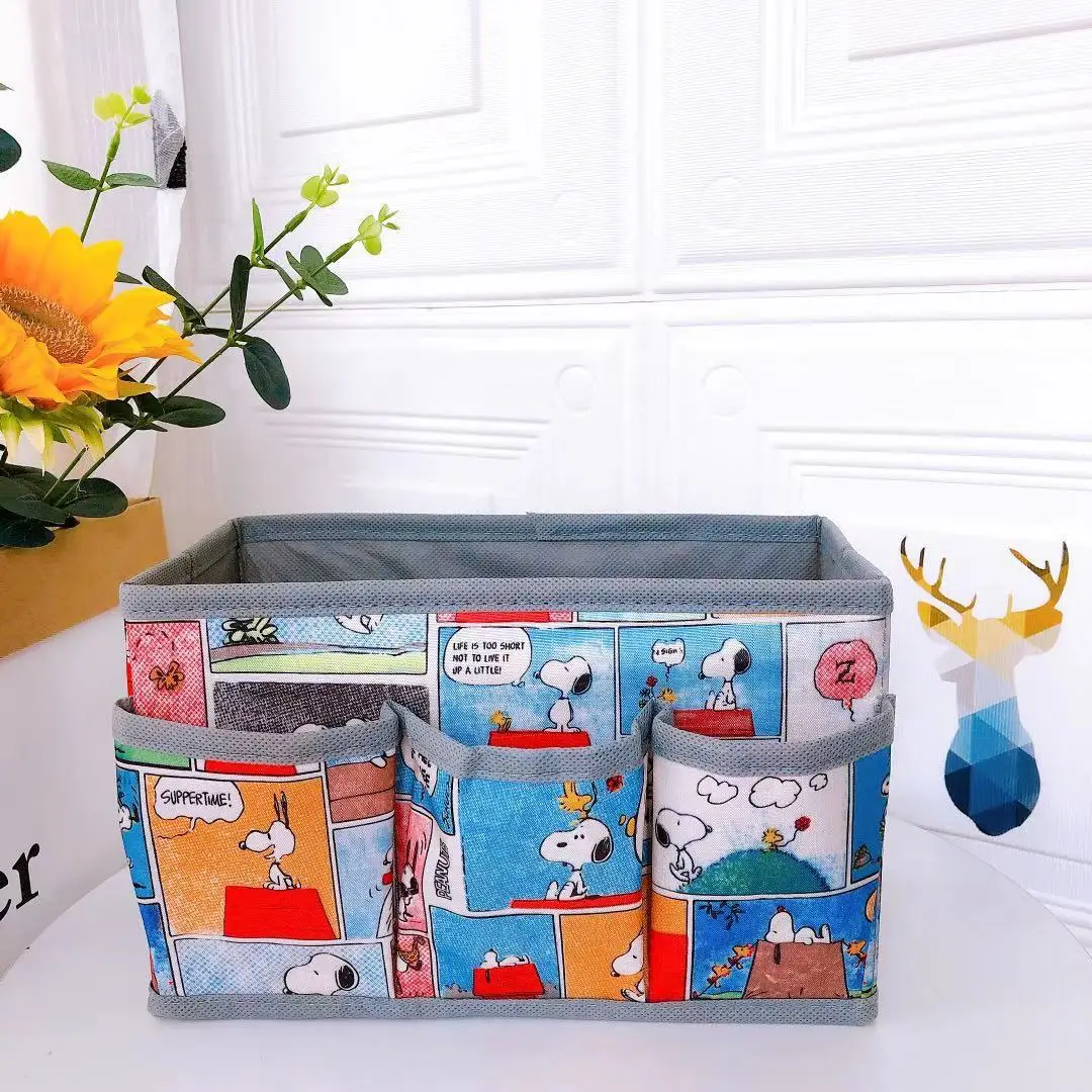 Snoopy-cartoon-storage-box-foldable-storage-desktop-storage-box ...