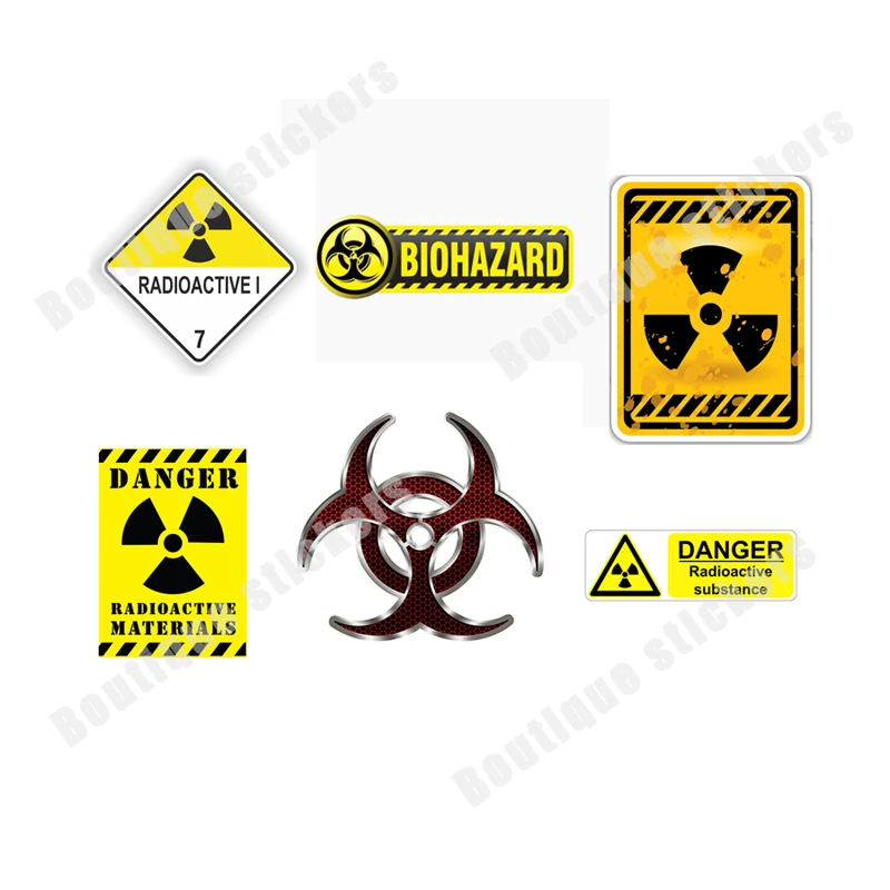 Warning Decals Hazard Radioactive Biohazard Biohazard Biochemical ...