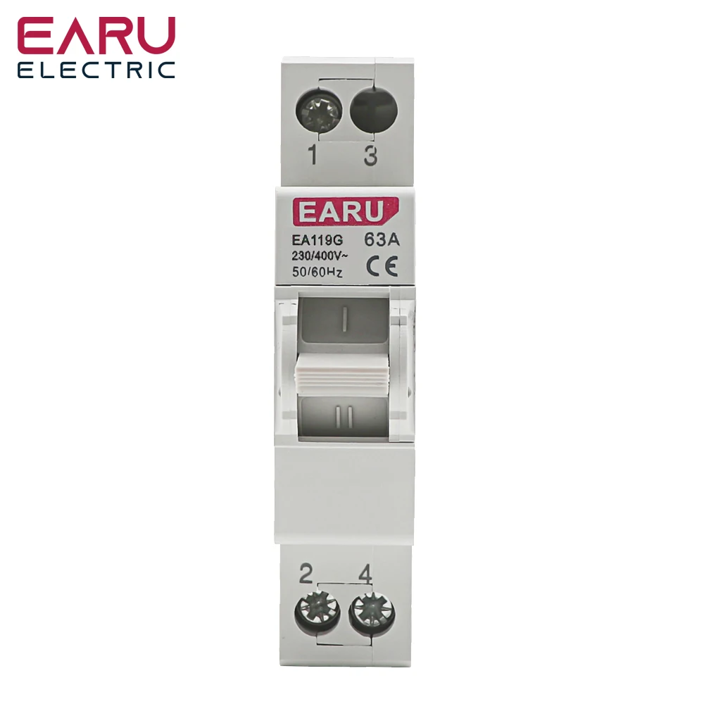 1P 40A 63A MTS Dual Power Manual Transfer Interlock Circuit Breaker Din ...