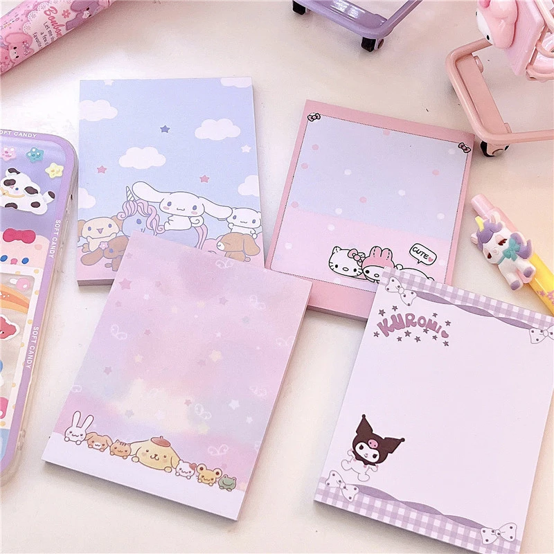 Bloc Notes décoratif dessin animé Kawaii, 50 feuilles-paquet, bloc ...