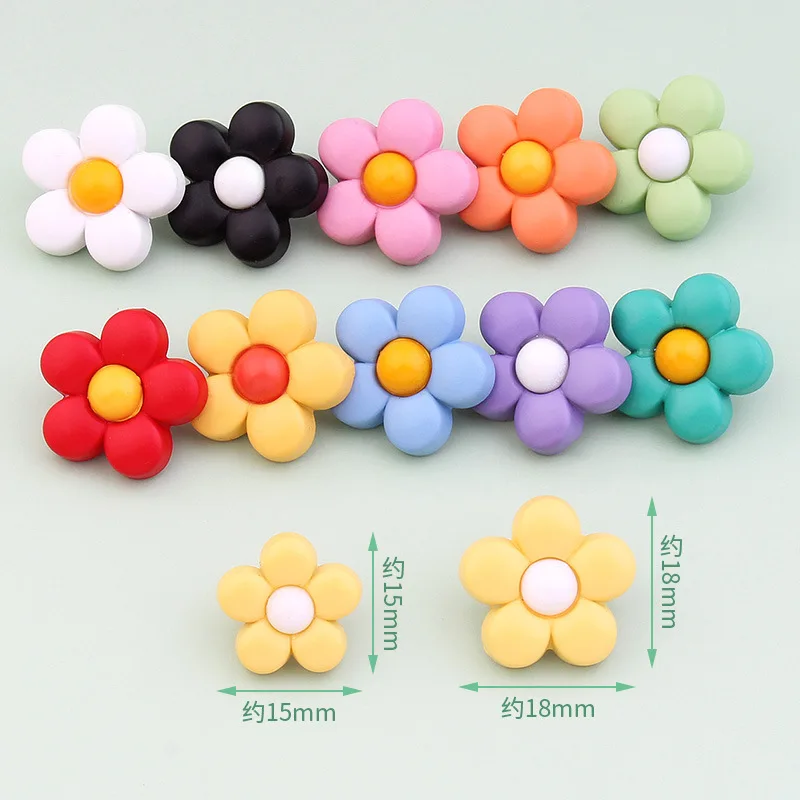 50Pcs-Children-s-Buttons-Flower-Hand-Sewing-Buttons-Crafts-Buttons-For ...