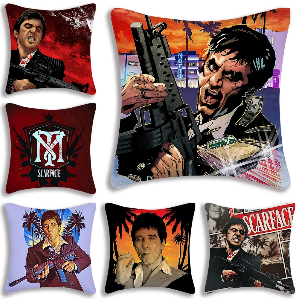 Hot Classic Movie Scarfaces Pillow Covers Cartoon Sofa Decorative Home ...