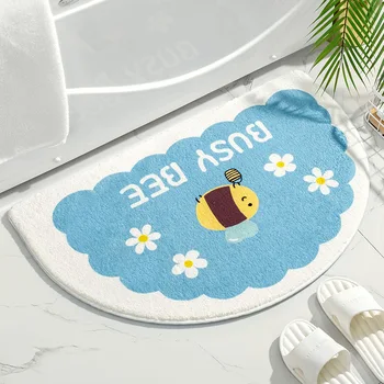 Soft Floor Mats Small Fresh Text Flowers Rugs Home Entrance Carpet ...
