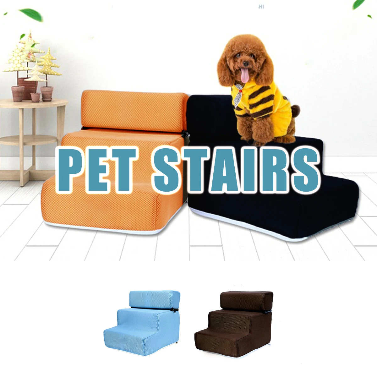 Pet-Ladder-Cover-Non-Slip-Detachable-Zippered-Mesh-Fabric-Stairs-Cover ...