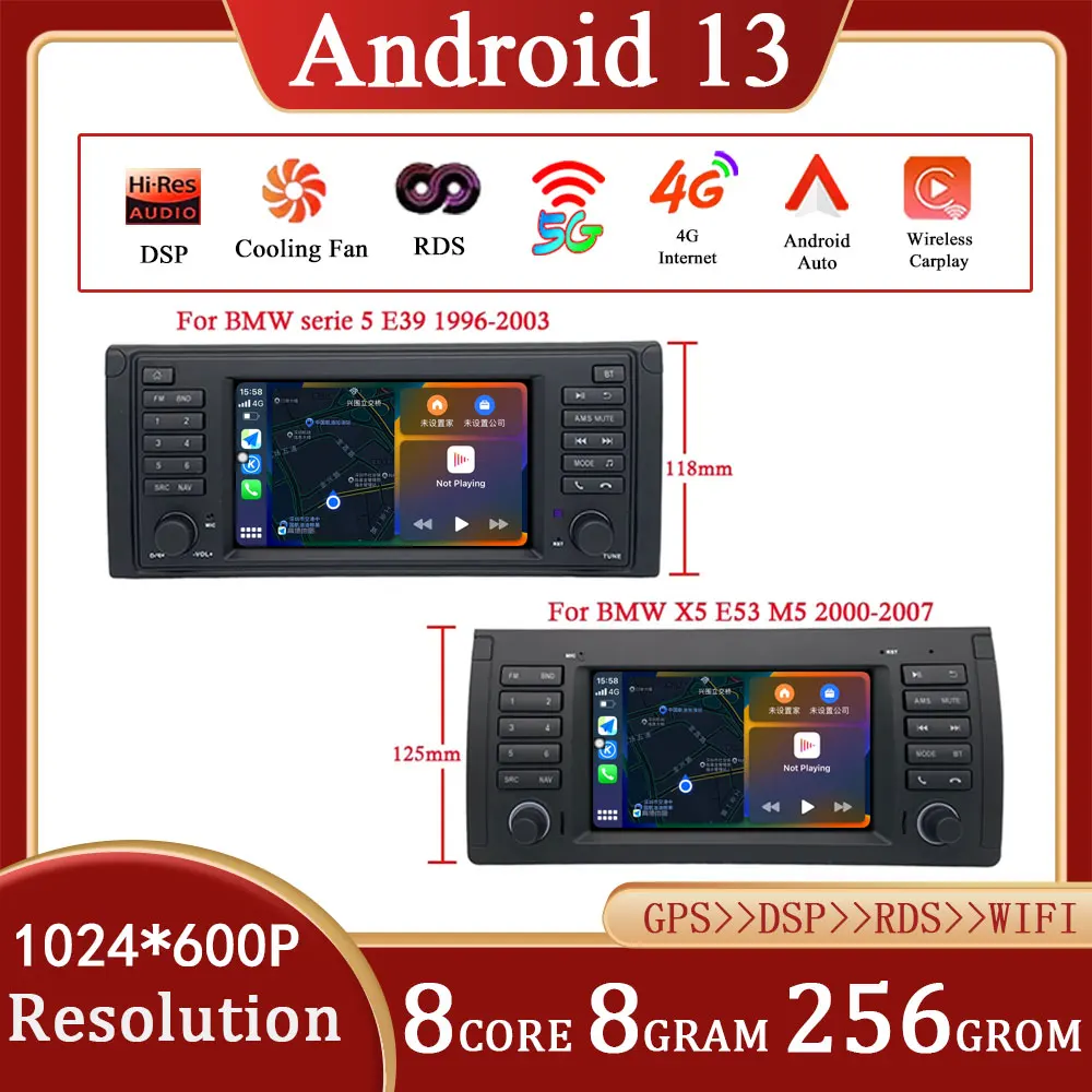 7inch-Screen-For-BMW-X5-E53-E39-Android-13-Screen-CarplayCar-Radio-Auto ...