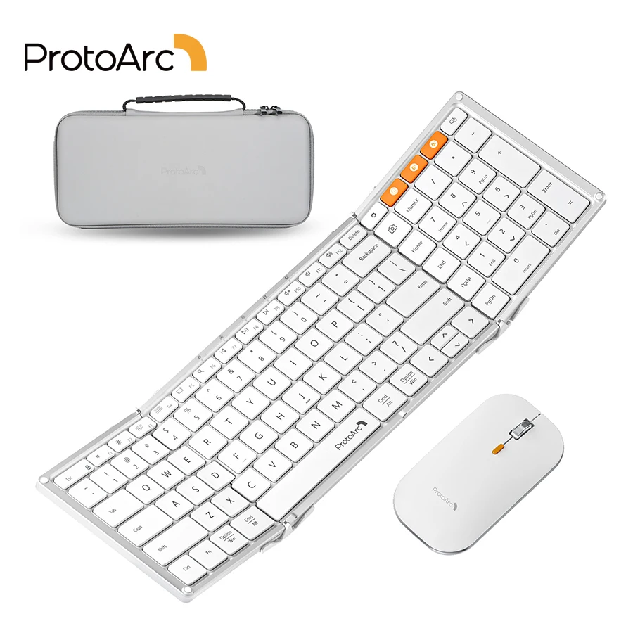 ProtoArc-XKM01-Foldable-Keyboard-and-Mouse-Combo-Rechargeable-Folding ...