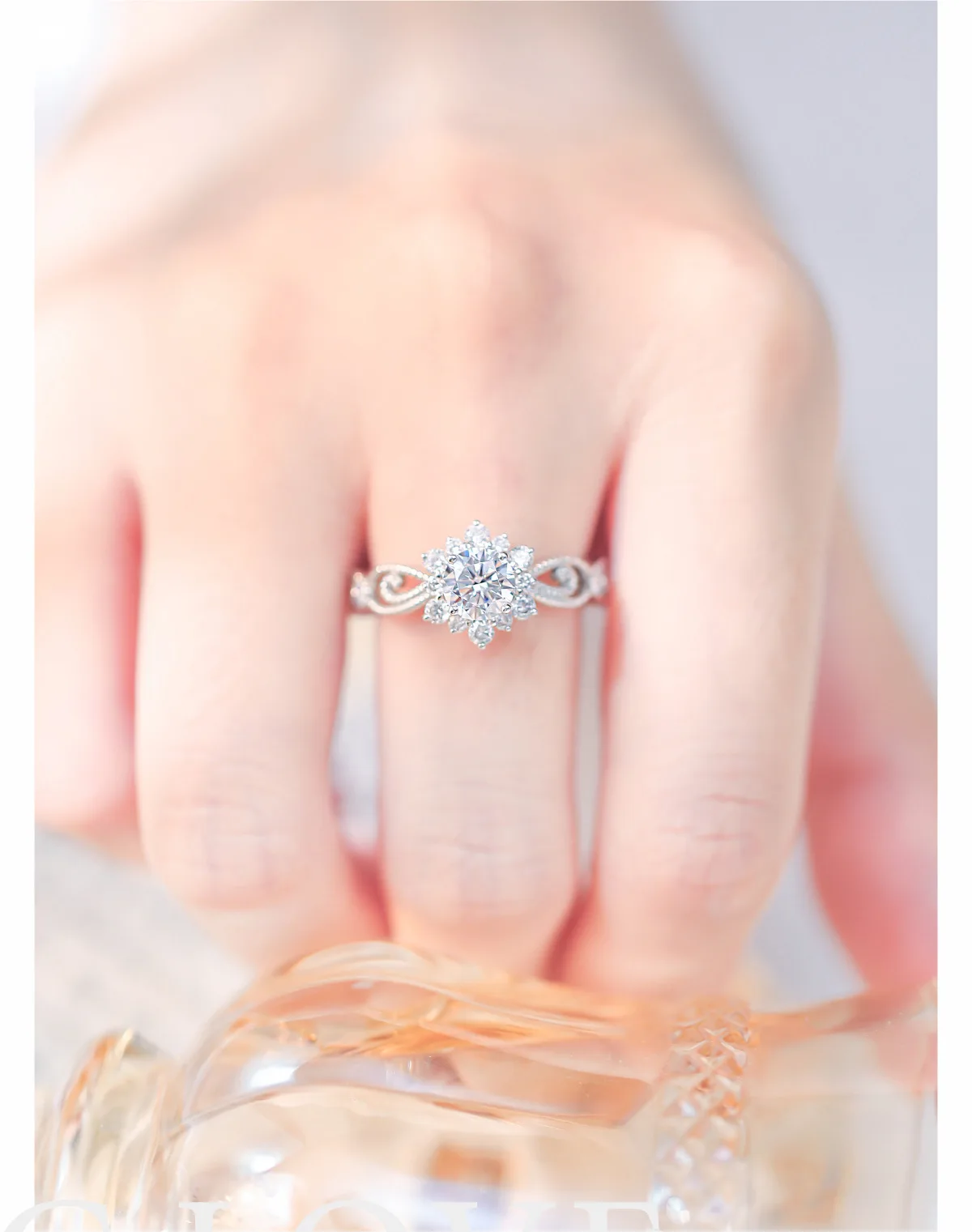 Platinum-PT950-Snow-Goblin-Genuine-Moissanite-Diamond-Ring-Closed-Mouth ...