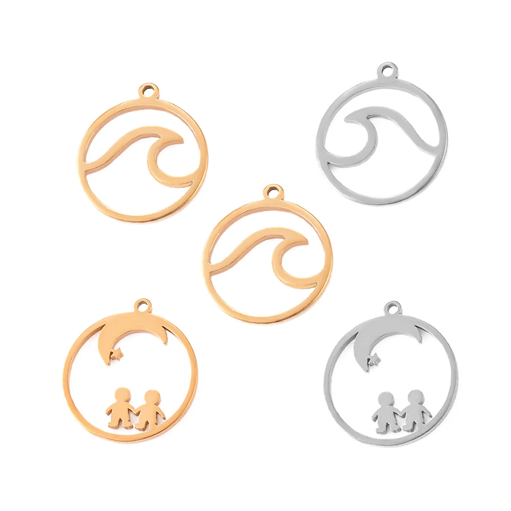 25pcs-Stainless-Steel-Hollow-Round-Waves-Charms-Moon-Star-Boy-Girl ...