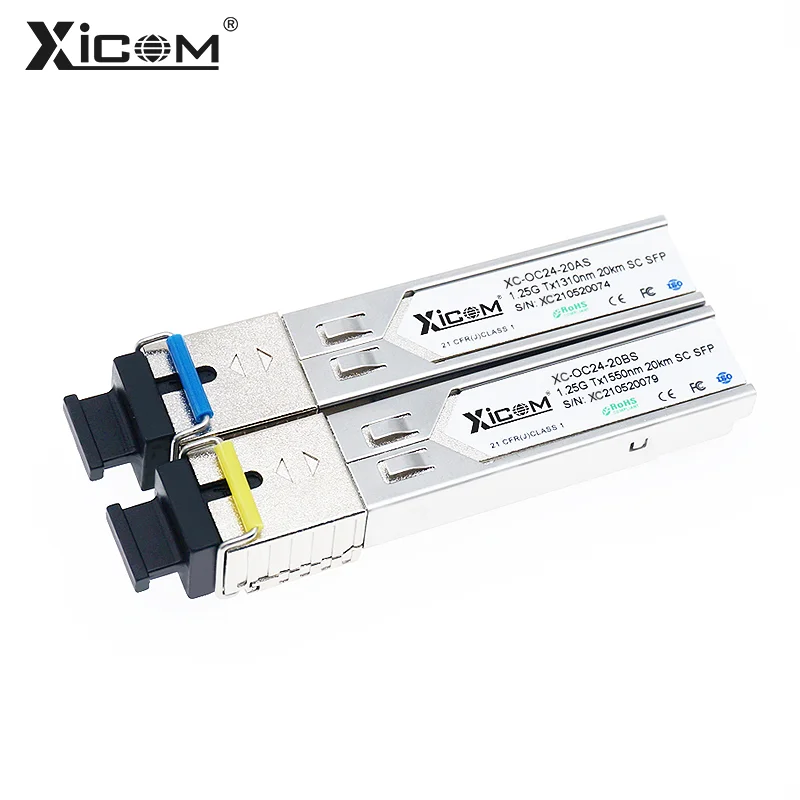 Módulo Gigabit SFP 1,25G SC conector simple módulo de fibra óptica de ...