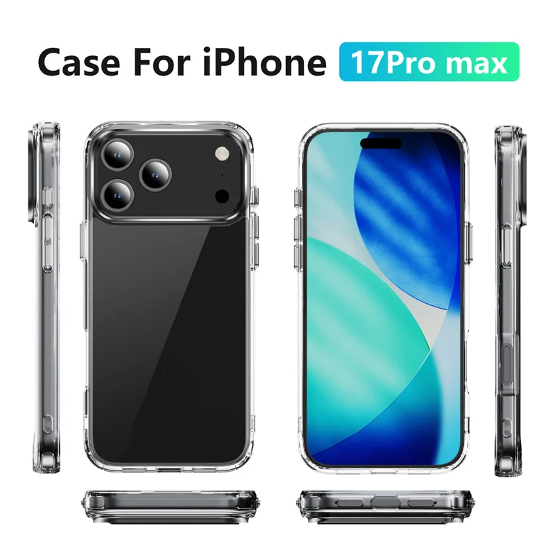 Transparent Airbag Acrylic Phone Case For iPhone 17 Air 16 15 14 Plus ...