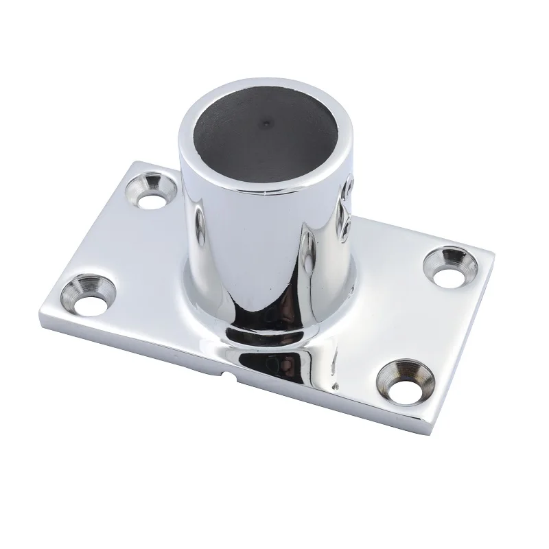 2PCS 90 Degree Stainless Steel 316 Square Handrail Rail Bases 22mm 25mm ...