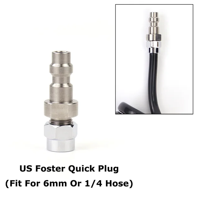 New Airsoft HPA (US)2302 23-2 Foster Quick Disconnect QD With Push-In ...