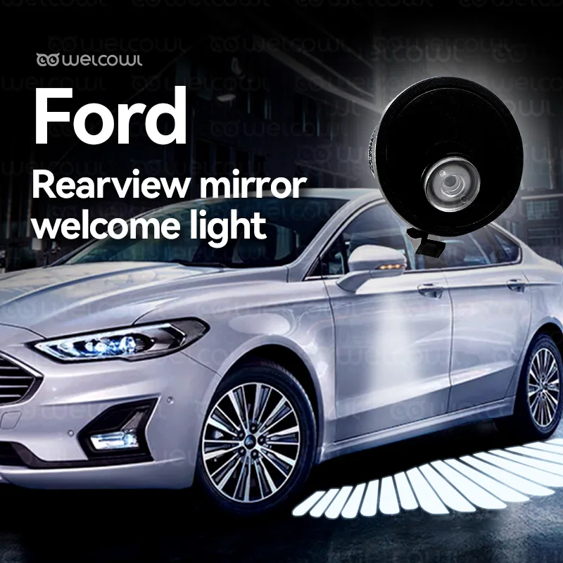 2pcs wing ST LED Rear View Mirror Shadow Welcome Light For Ford Mondeo ...