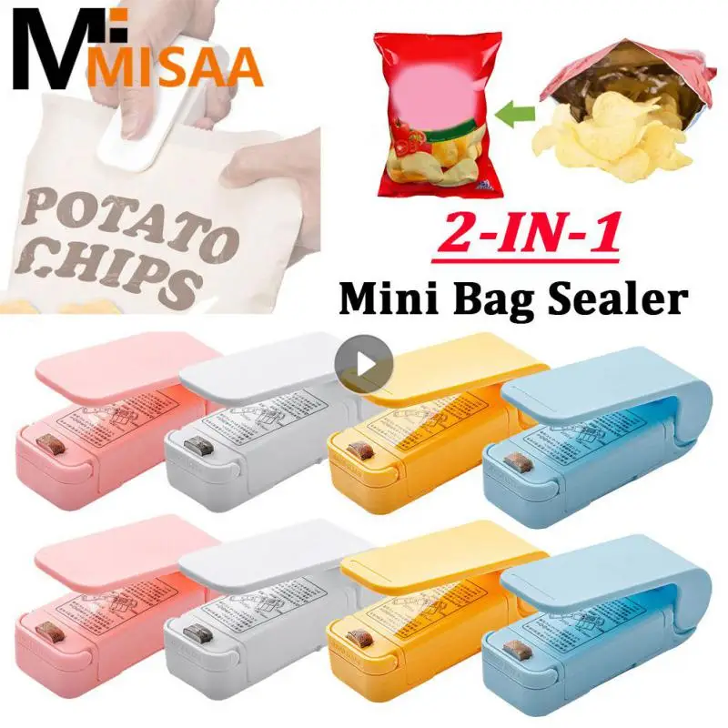 Portable-Vacuum-Food-Sealers-Plastic-Package-Storage-Bag-Clip-Sealing ...