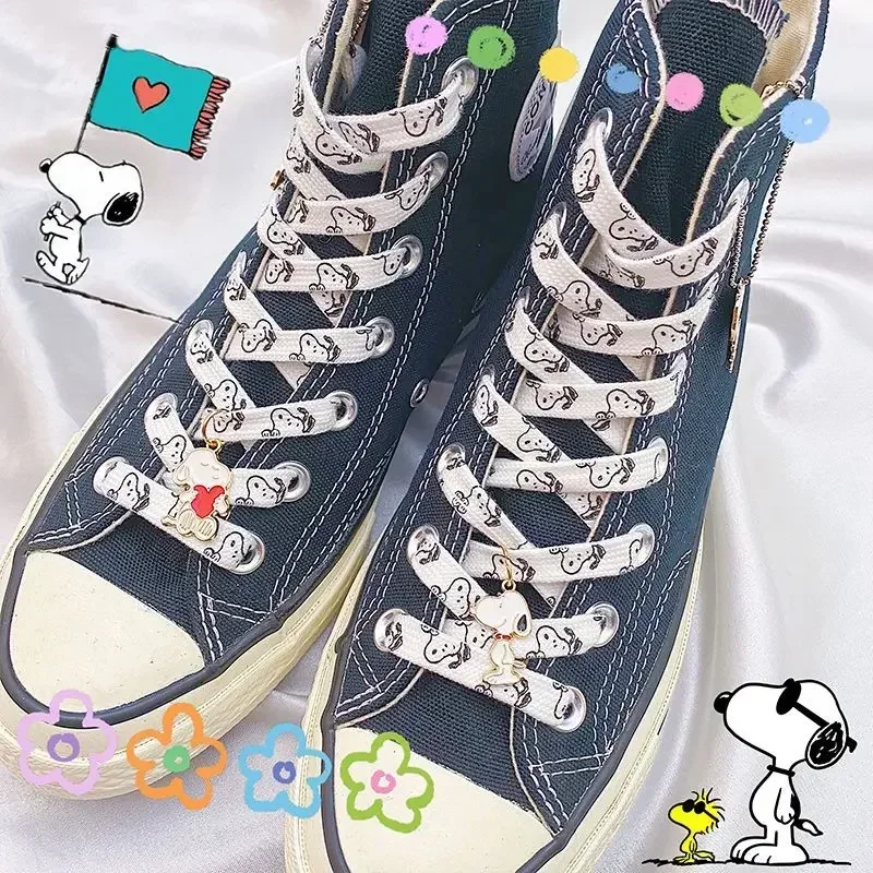 New-Anime-Snoopy-Shoelaces-Thicken-Laces-Sneakers-Fabric-Shoe-Laces ...