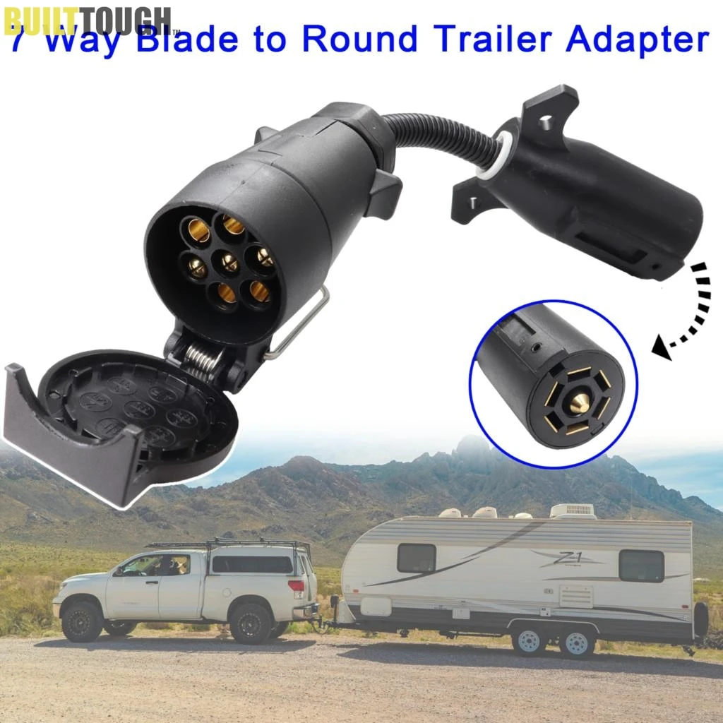 Round-7-Way-to-7-Way-Blade-Trailer-Adapter-Towbar-Towing-Socket-Plug ...