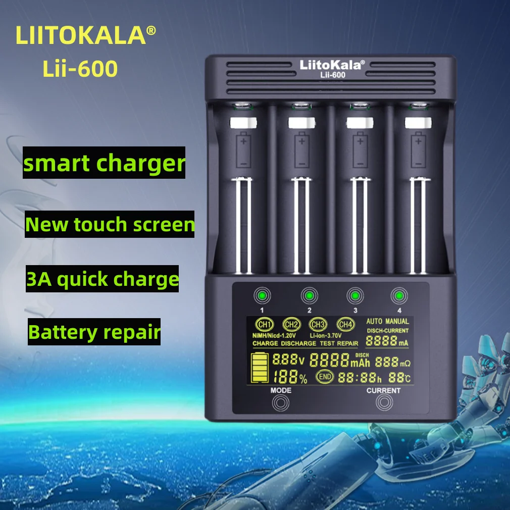 Liitokala Lii 600 Lii M4 Lii PD2 Lii 500S3.7V 18650 18350 18500 16340 ...