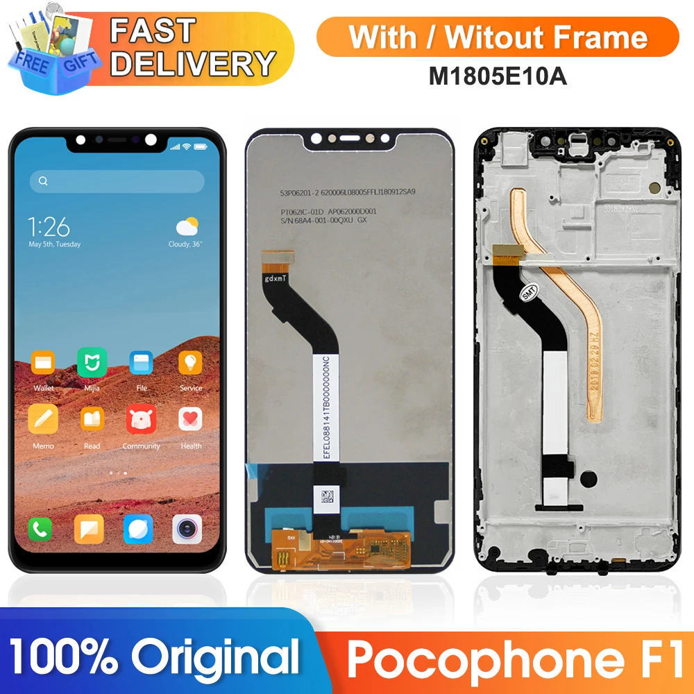 Poco F1 Display Screen Replacement, for Xiaomi Pocophone F1 PocophoneF1 Lcd Display Digital ...