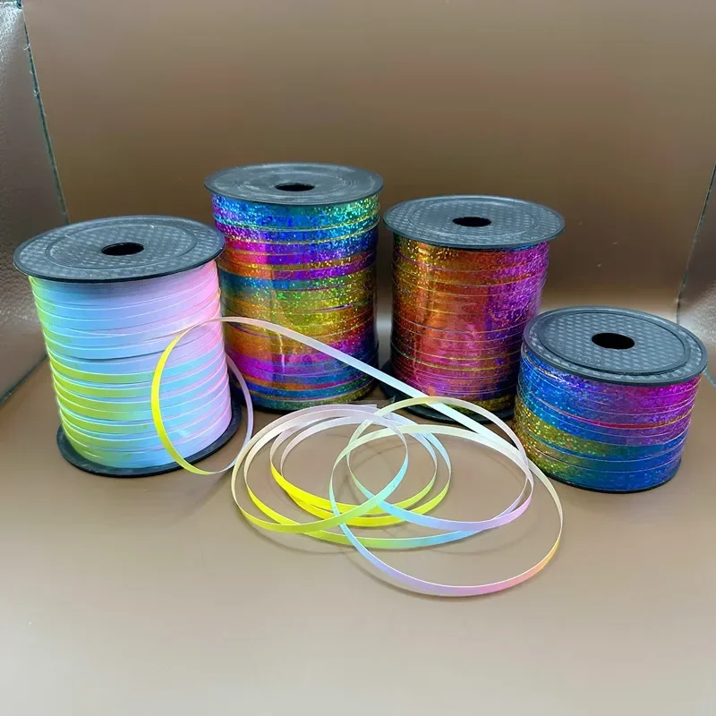 100-250-500yards-roll-Plastic-Laser-Ribbon-5mm-Balloon-Ribbons-for-Cake ...