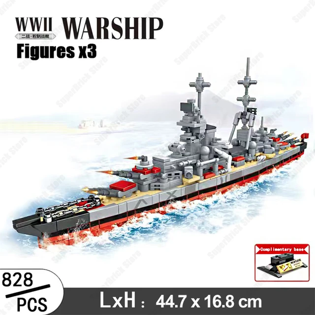 WW2 Military Warship Battle Frigate Missile Boat KM Bismarck Schwere ...