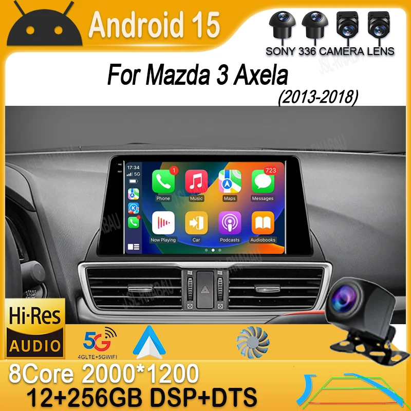 Android 15 Carplay Auto Car Radio For Mazda 3 Axela 2013-2018 Stereo ...