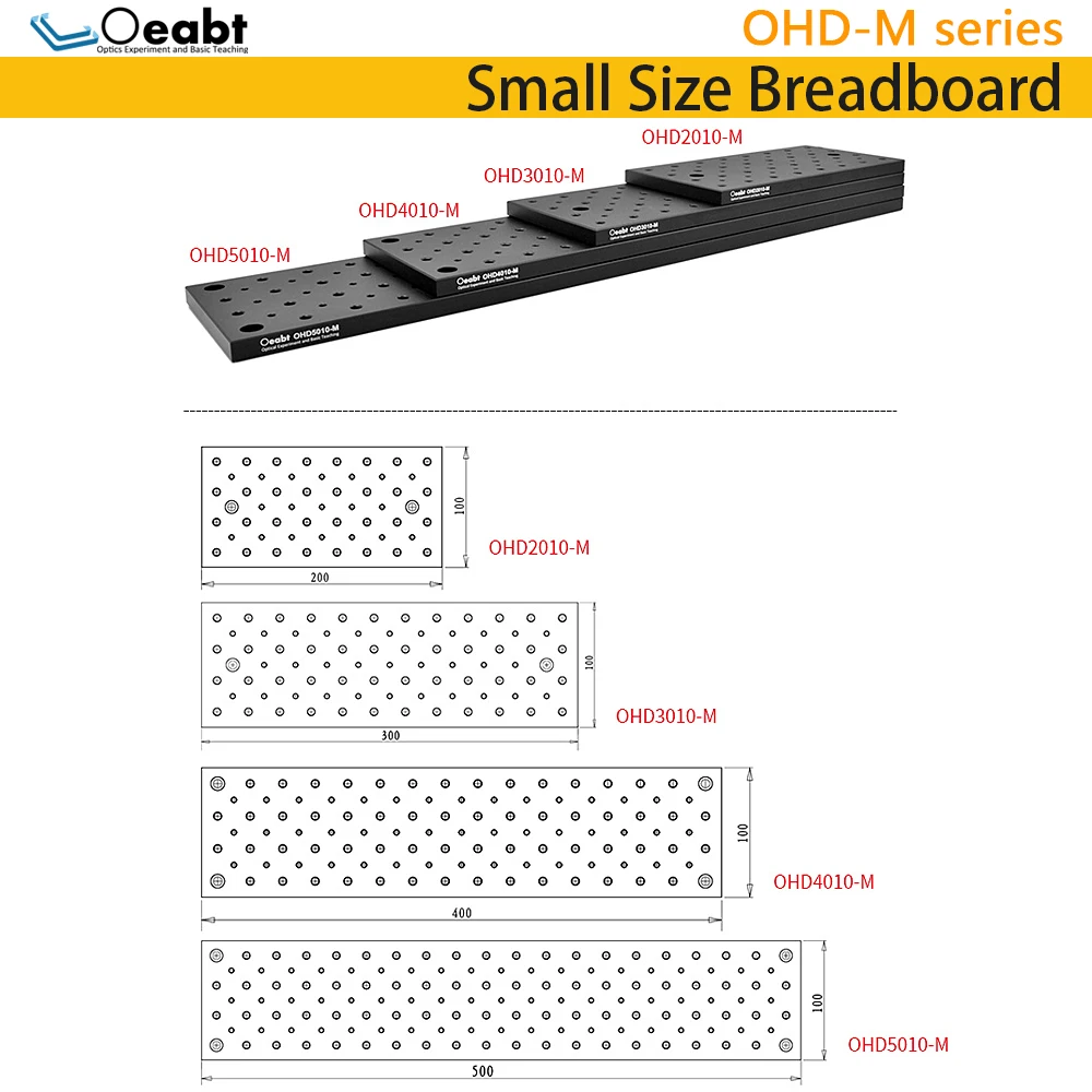 Laserland OHD-M Series Optical Flat Solid Aluminum Breadboard Matrix M6 ...